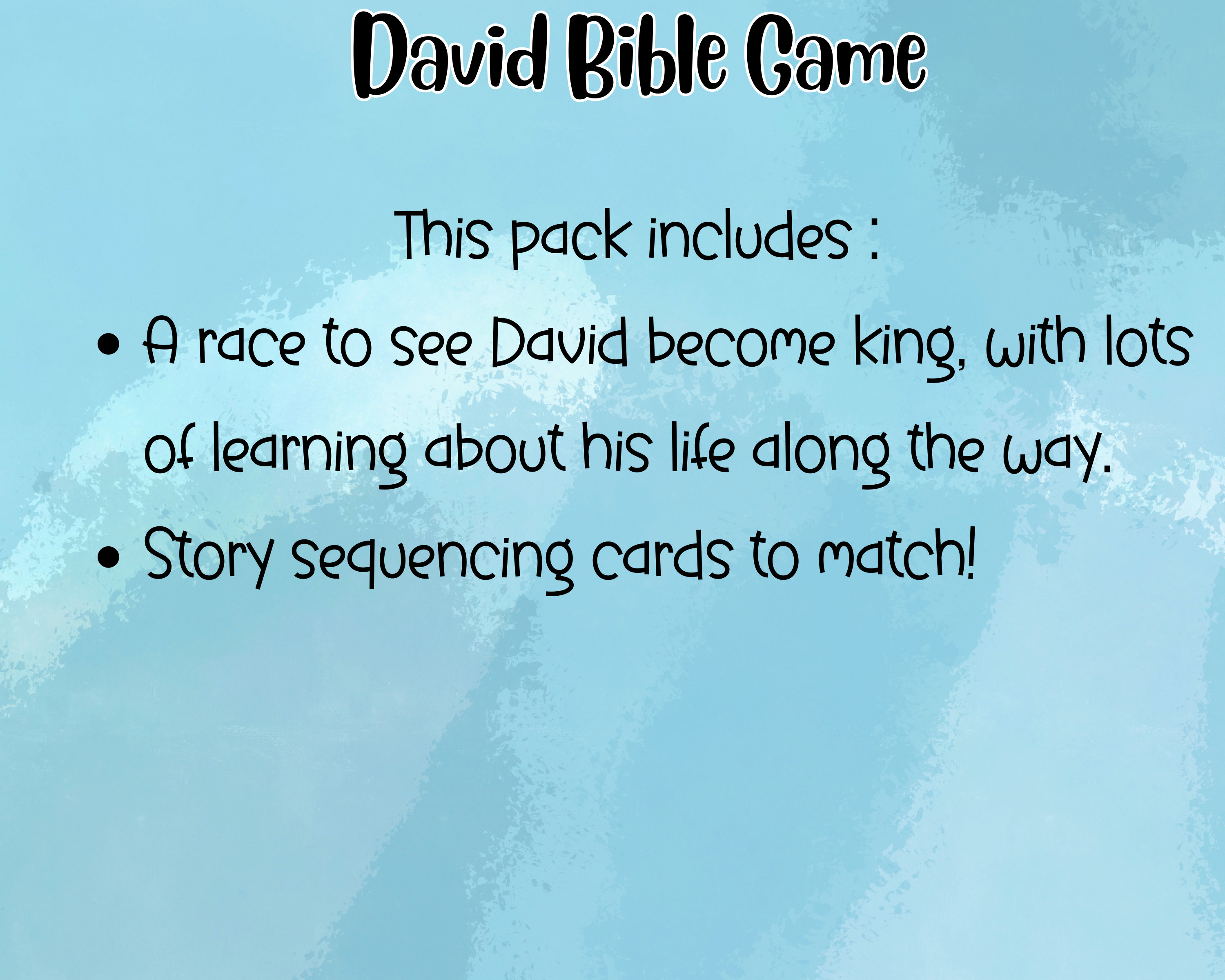 King David Bible Game, Christian Printable, Bible Lesson Guide, Kids ...