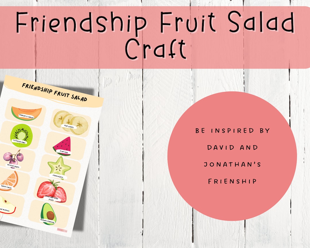 Friendship Fruit Salad Craft: Bible Lesson Printable (digital Download ...