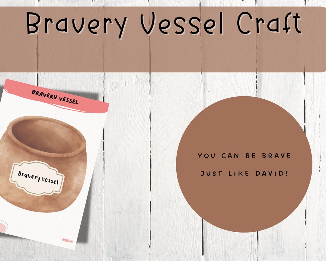 Bravery Vessel Craft, Christian Printable, Kids Bible Lessons, Sunday ...