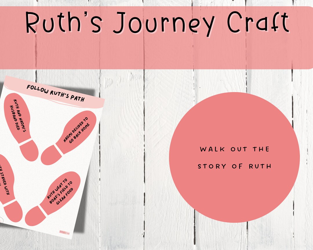 Ruth's Journey Craft, Story of Ruth, Kids Bible Lessons, Christian ...
