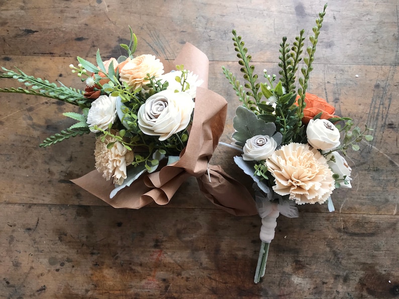 Wood Flower Bouquet, Sola Wood Flower Centerpiece, Home Decor, Zinnia ...