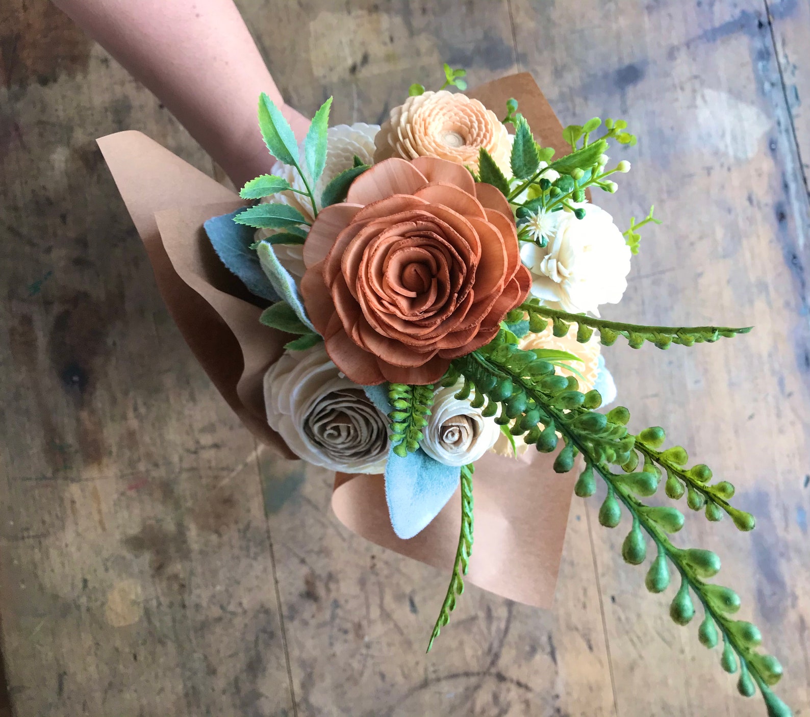 Wood flower bouquet sola wood flower centerpiece home decor | Etsy