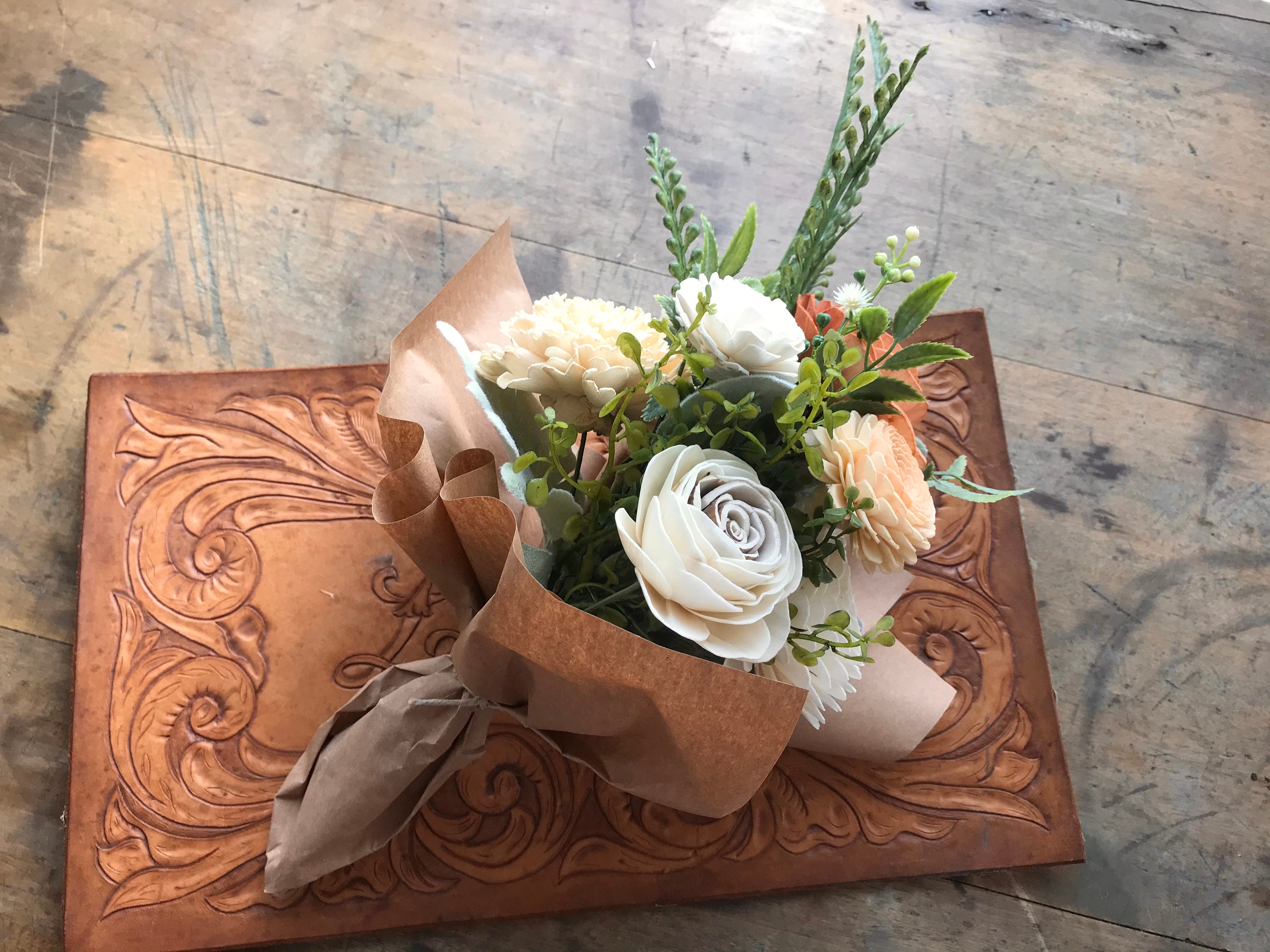 Wood Flower Bouquet, Sola Wood Flower Centerpiece, Home Decor, Zinnia ...