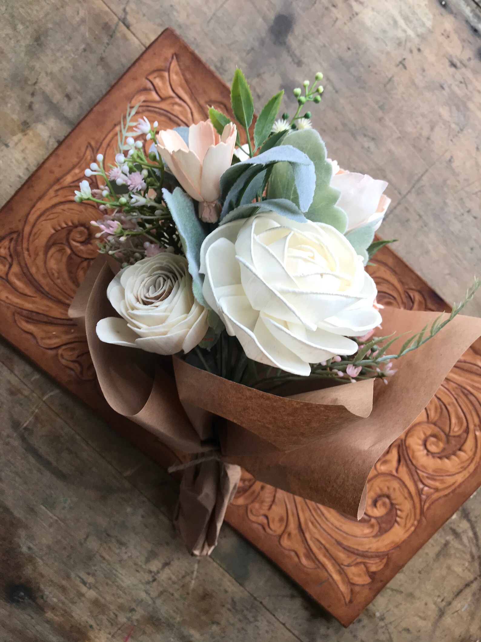 Wood flower bouquet sola wood flower centerpiece | Etsy