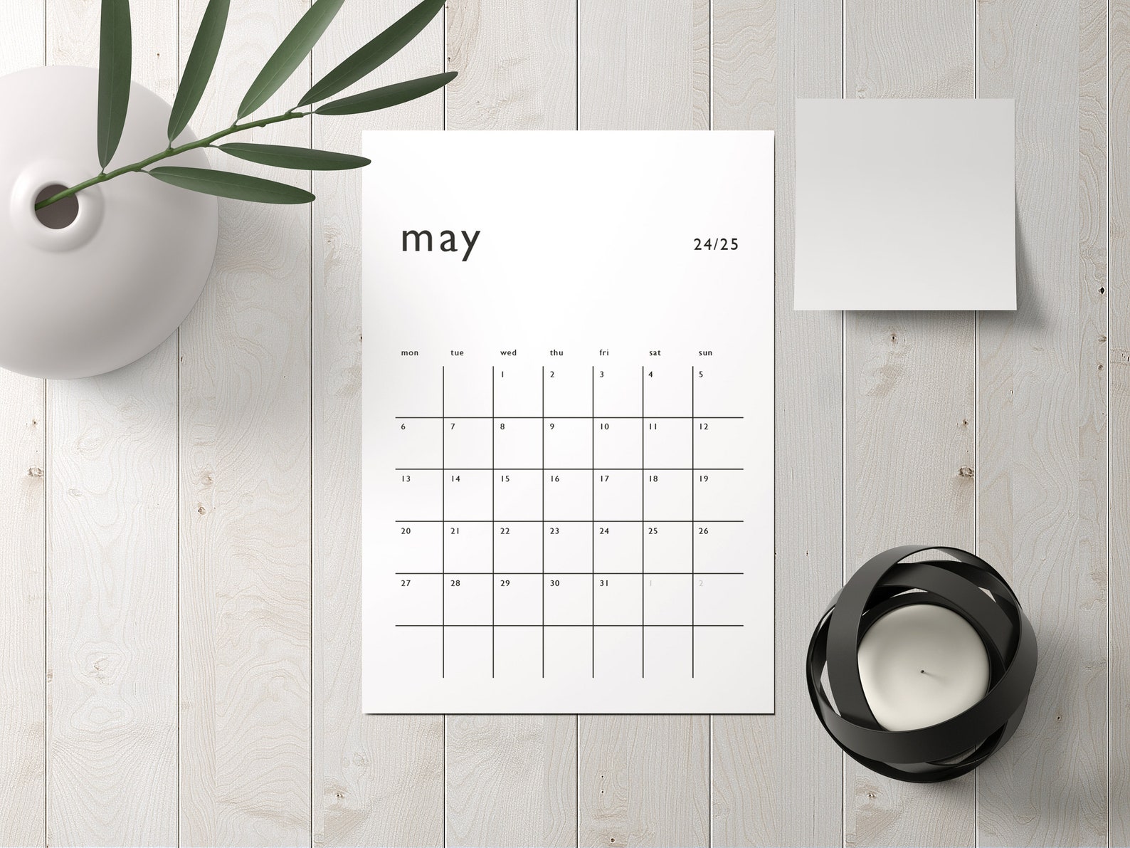 Printable Calendar Monthly 2024-2025 | Annual Calendar | MAY 2024 - MAY ...
