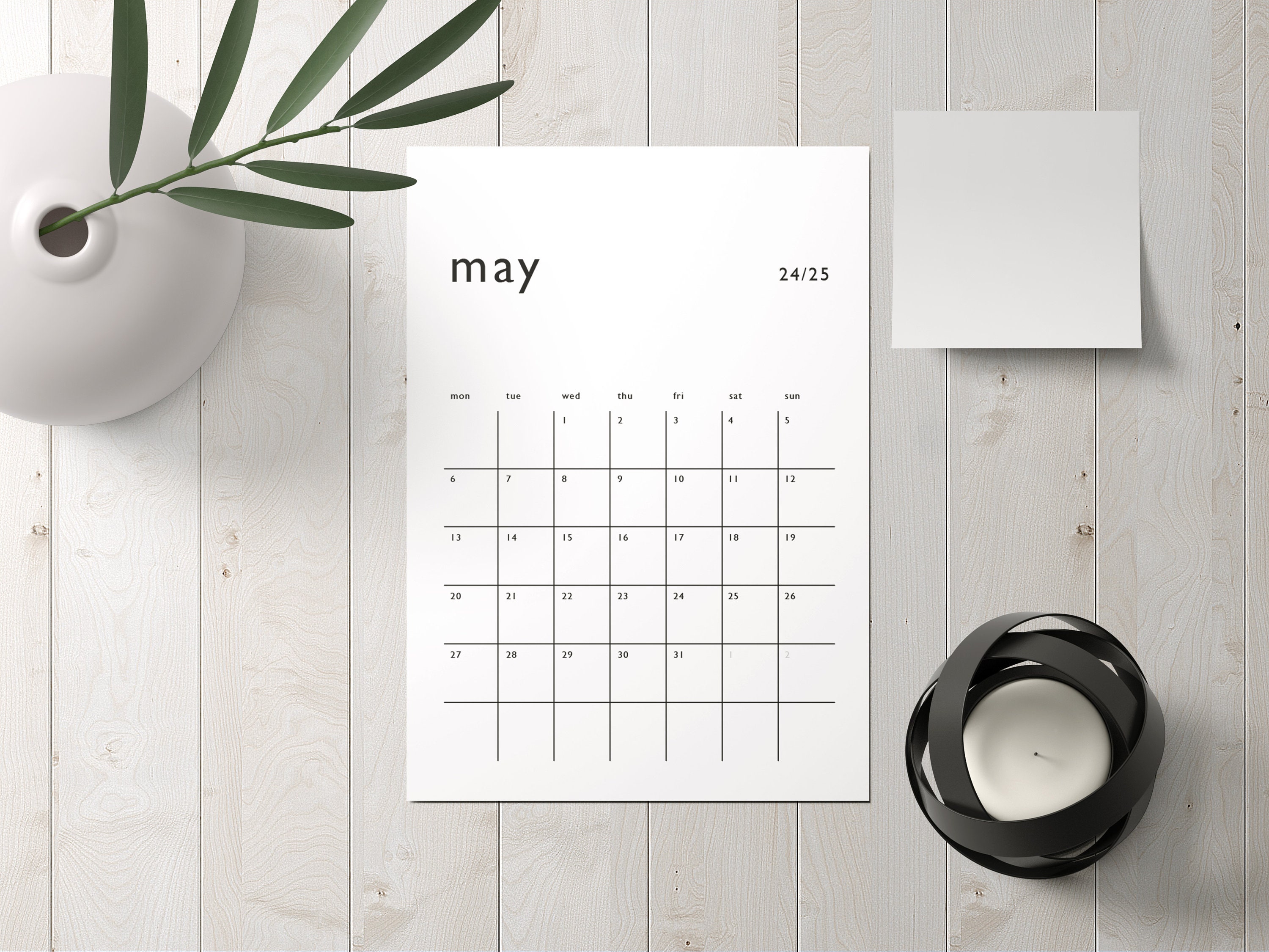 Printable Calendar Monthly 2024-2025 | Annual Calendar | MAY 2024 - MAY ...