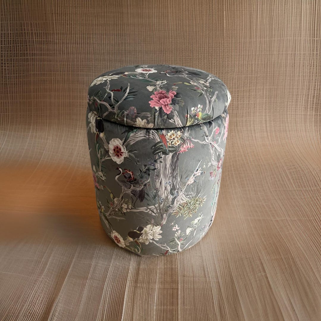 Pattern Ottoman Dressing Stool Floral Dressing Table Stool Pattern ...