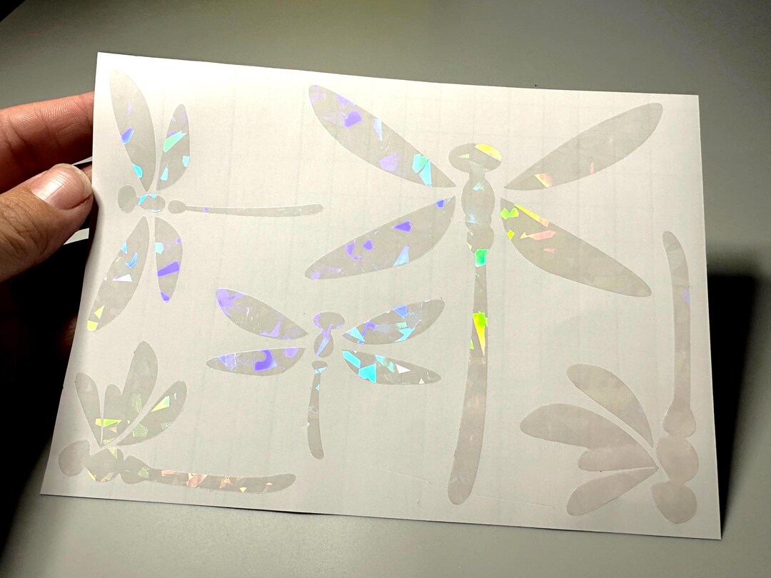 Dragonfly Sun Catcher Stickers Set of 5 Dragonflies Rainbow Stickers ...