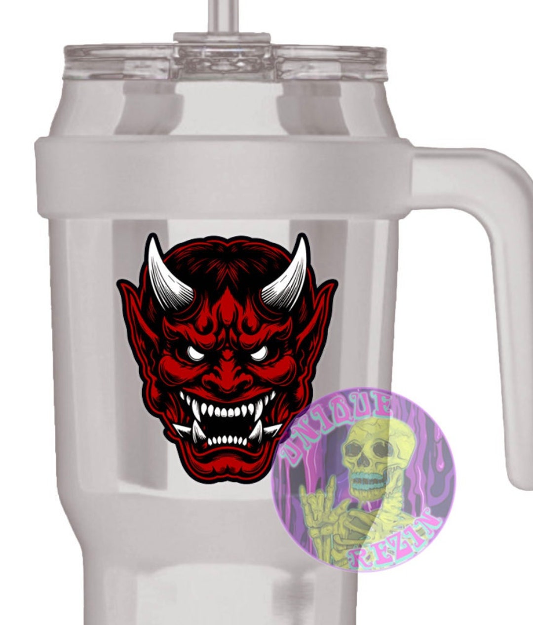 Japanese Oni Mask Stickers #5 - Laptop Tumbler Motorcycle Car Notebook ...