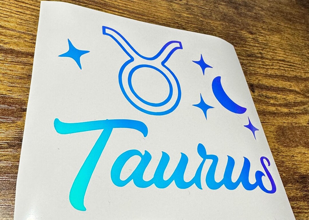 Taurus Zodiac Decal Sticker- Taurus - Moon and Stars - Car Window ...