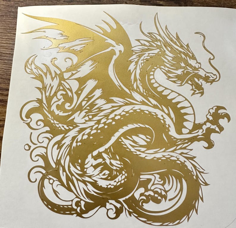Dragon Vinyl Decal Sticker - Car Window Laptop Water Bottle Motorcycle ...