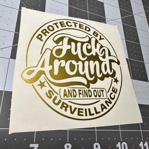 Protected By... Vinyl Decal Sticker - F*** Around and Find Out - Etsy