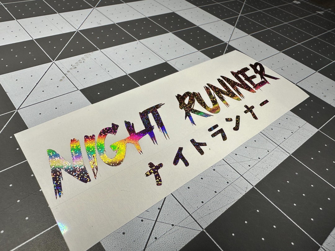 JDM Decal Sticker- Night Runner - JDM- Car Window Laptop Water Bottle ...
