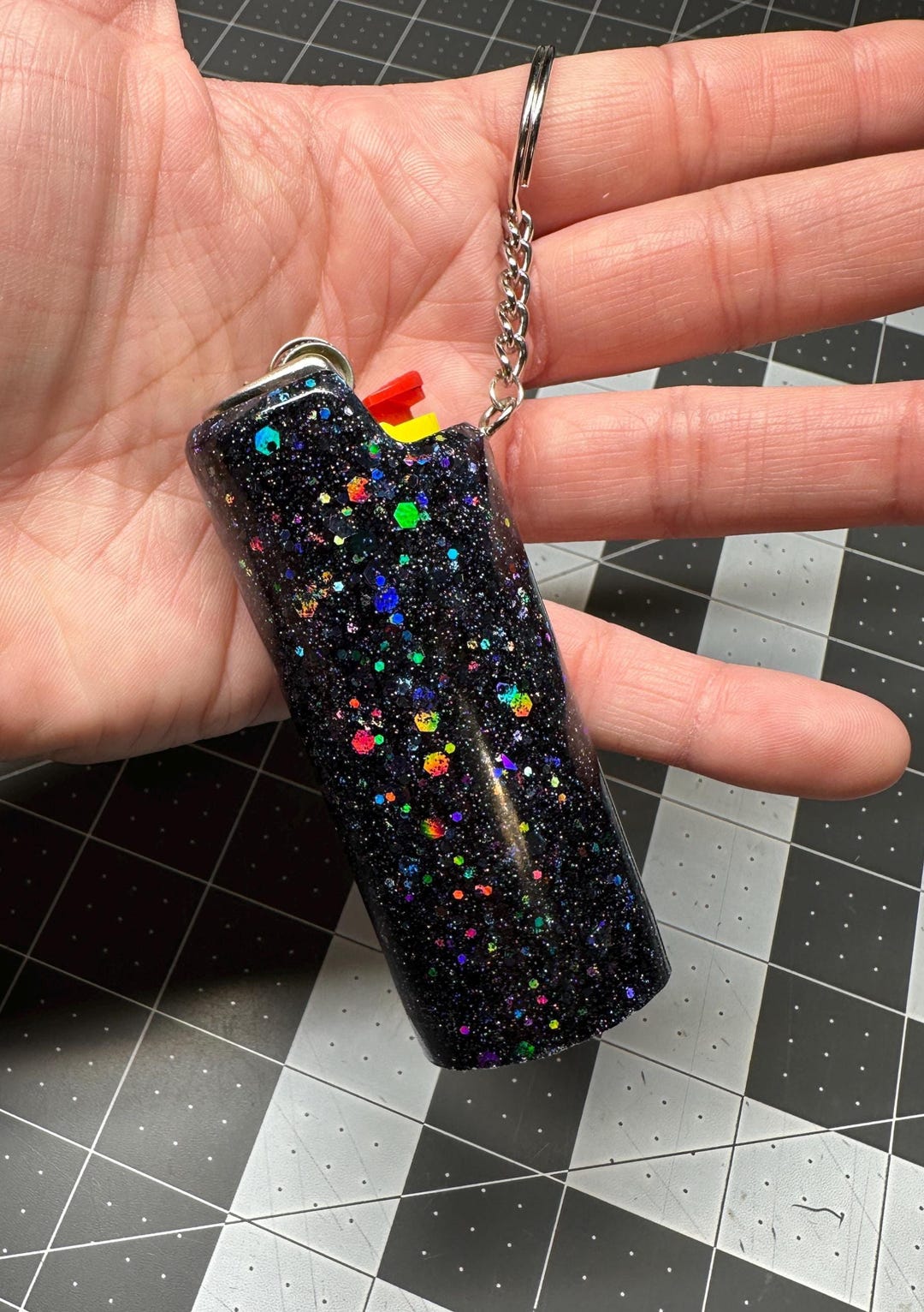 Resin Lighter Cover Keychain -custom Glitter- Sleeve- Lighter Holder ...
