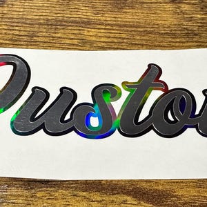 Custom Sticker Vinyl Decal- Custom Cursive Name Sticker Decal - Style ...