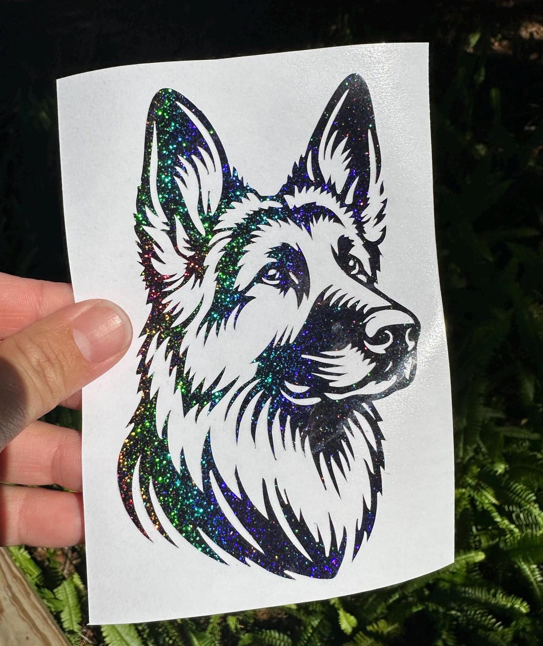 German Shepherd Vinyl Decal Sticker- Head- Portrait Style - Car Window ...