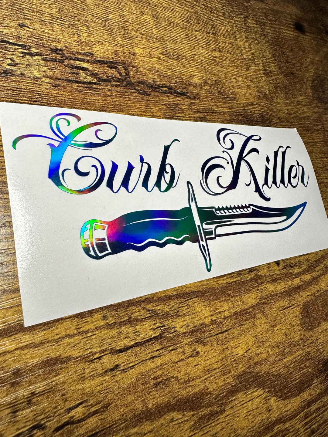 Funny Decal-curb Killer Vinyl Decal Sticker- Knife- Funny- Car Window ...