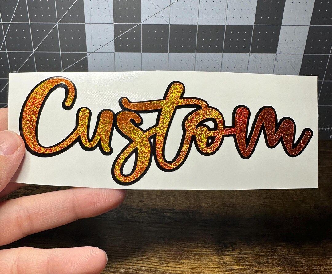 Custom Sticker Vinyl Decal- Custom Cursive Name Sticker Decal - Style ...