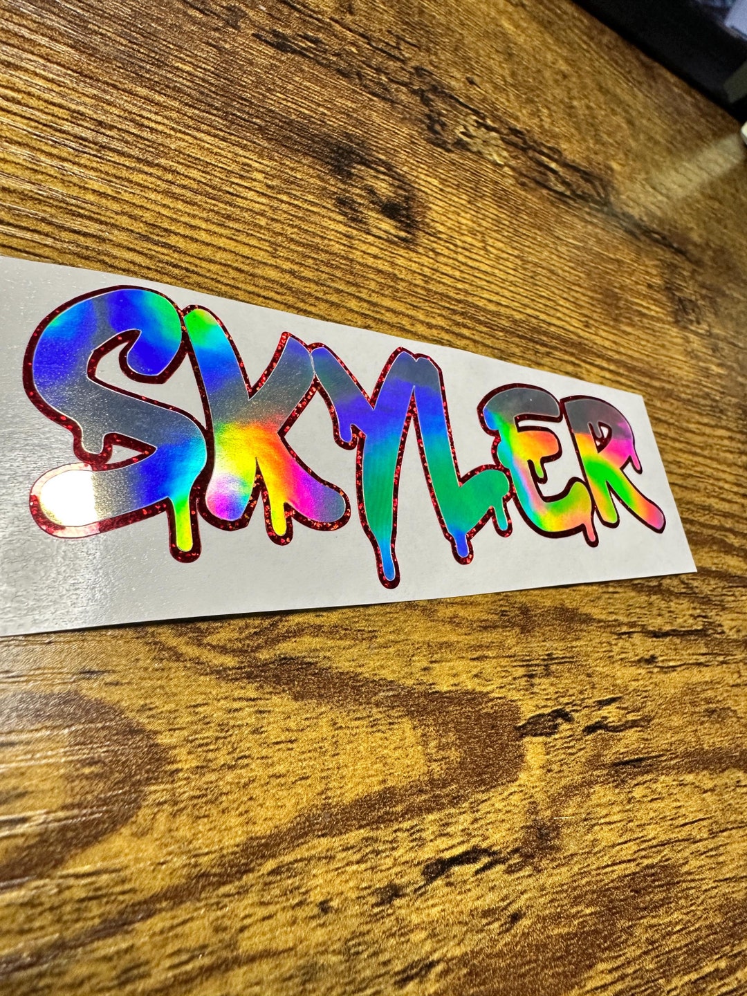 Custom Dripping Name Vinyl Decal: Laptop, Car, Tumbler Sticker - Etsy