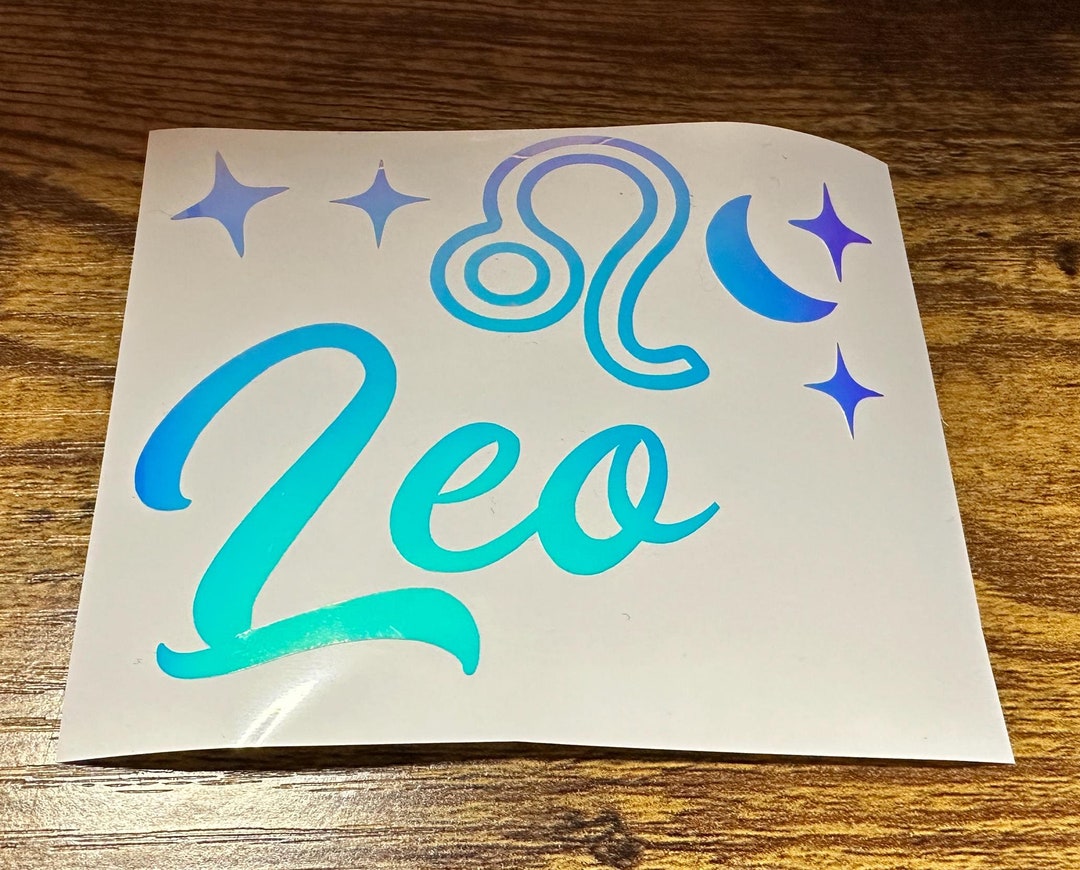Leo Zodiac Vinyl Decal: Moon and Stars, Car Laptop Sticker - Etsy