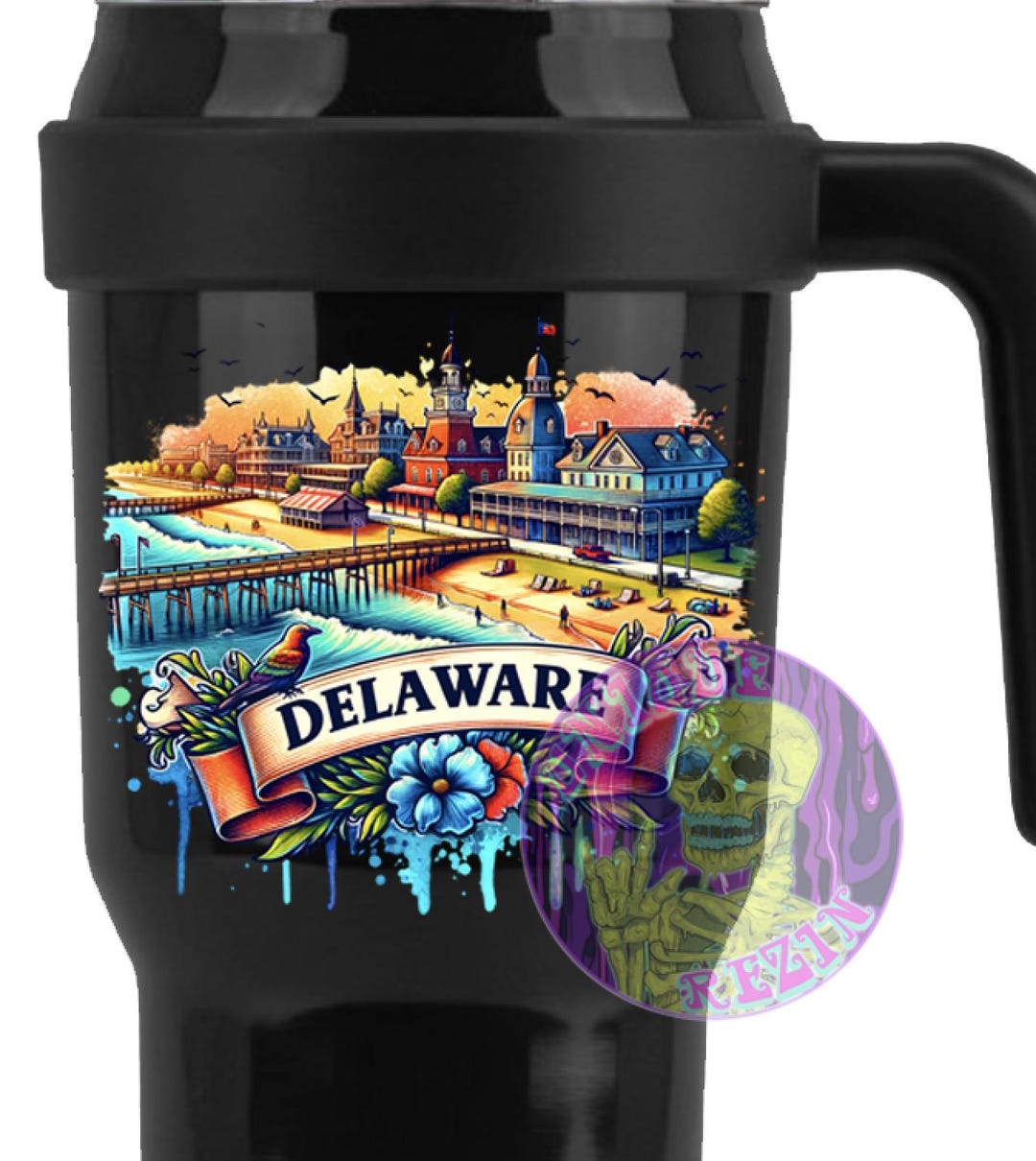 Retro Pop State Stickers - Delaware - Laptop - Tumbler - Motorcycle ...