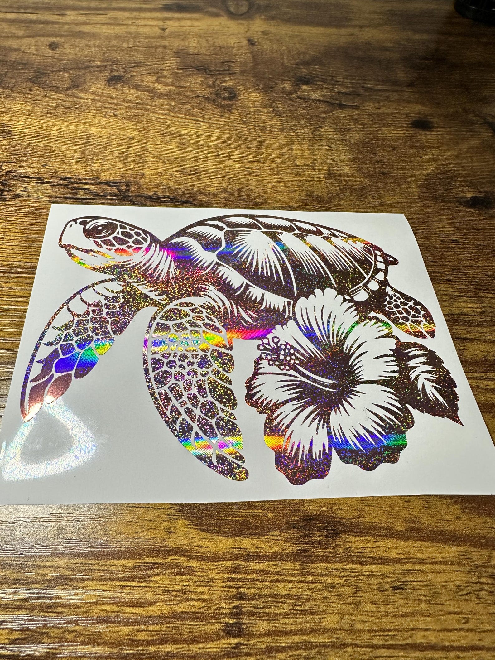 Sea Turtle Vinyl Decal: Ocean Flower Car Laptop Sticker - Etsy