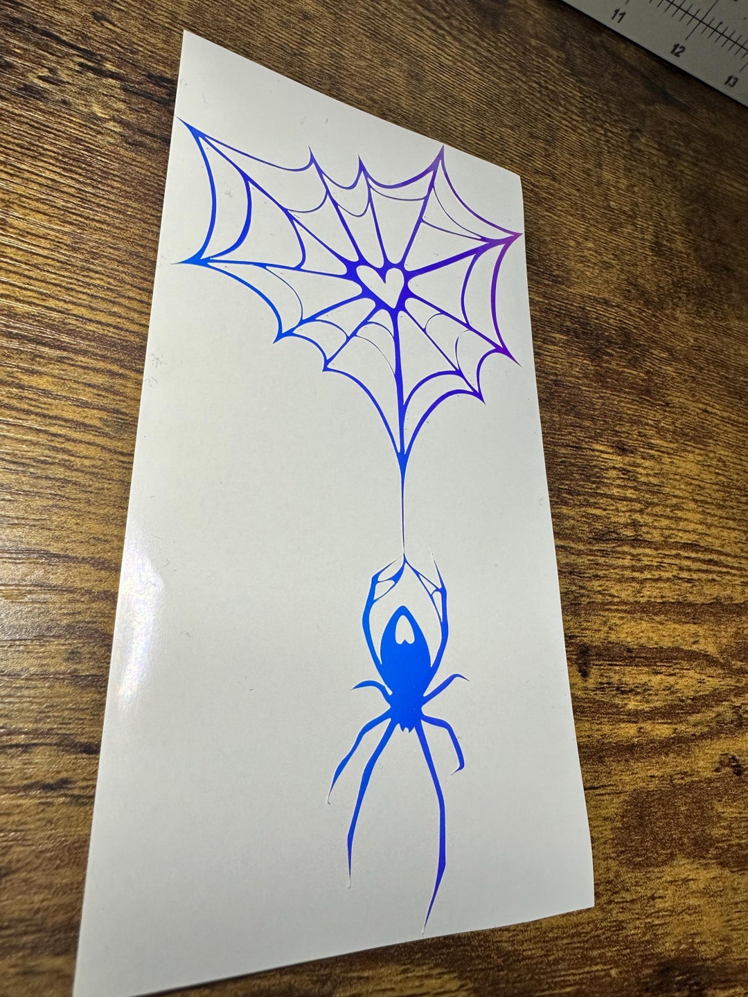 Black Widow Spider Web Vinyl Decal: Heart Web Sticker - Etsy