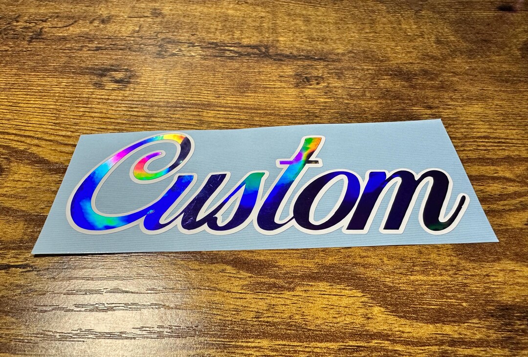 Custom Sticker Vinyl Decal- Custom Cursive Name Sticker Decal - Style ...