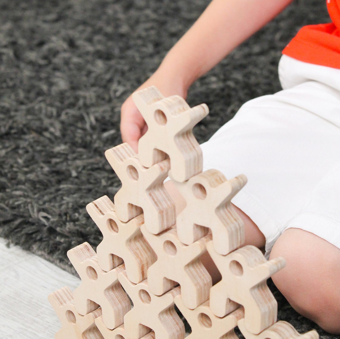 Balance Stack Game Child Toy, Logical Sensory Activity Toys, 3D Wooden ...