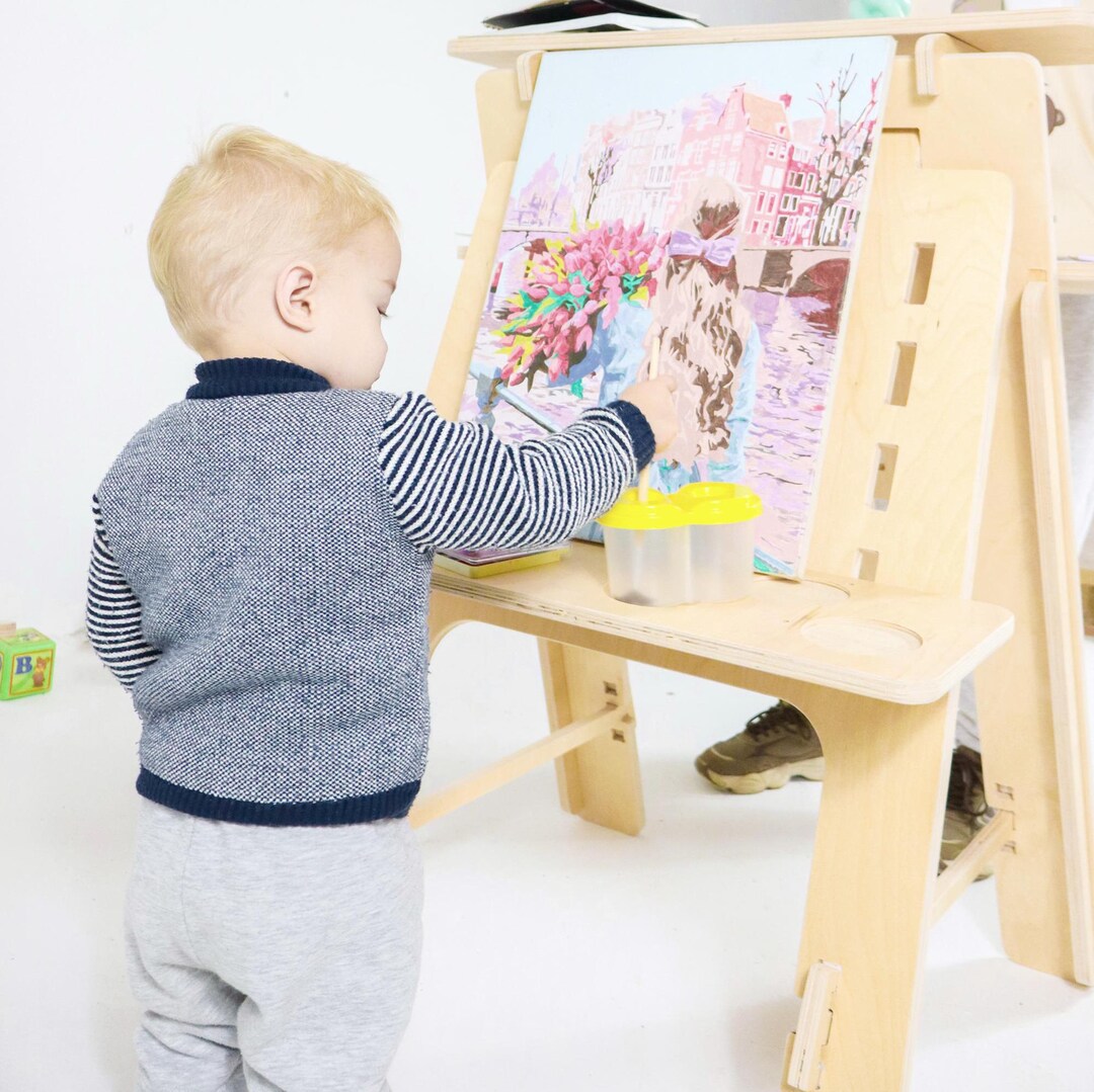 Folding Two-sided Table Custom Plywood Easel Desk Versatile Double ...