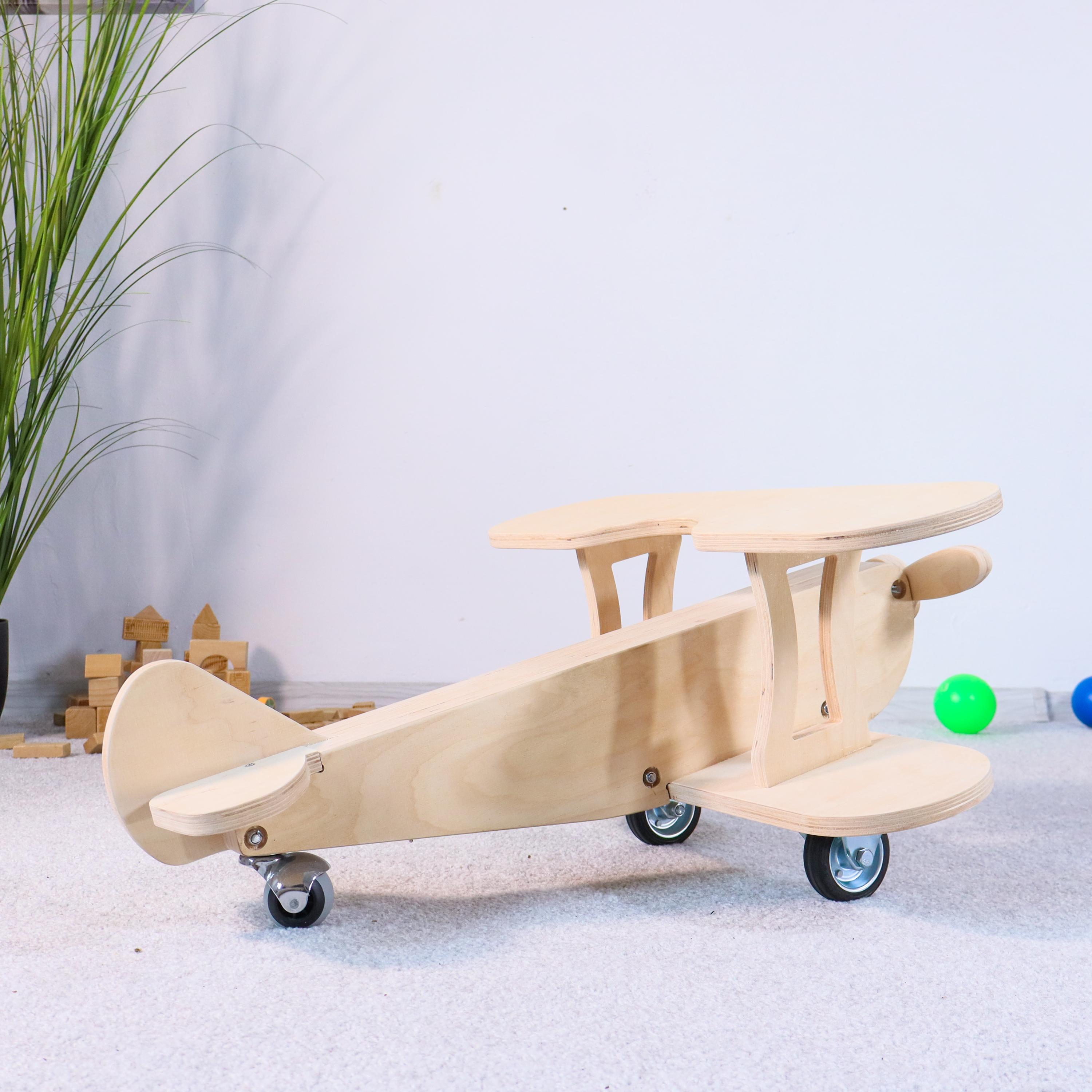 Children's Airplane Ride on Toy Toddler Wooden Gift for Games Boys ...