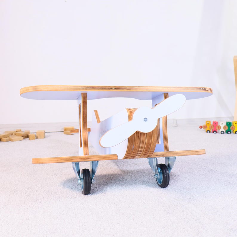 Children's Airplane Ride on Toy Toddler Wooden Gift for Games Boys ...