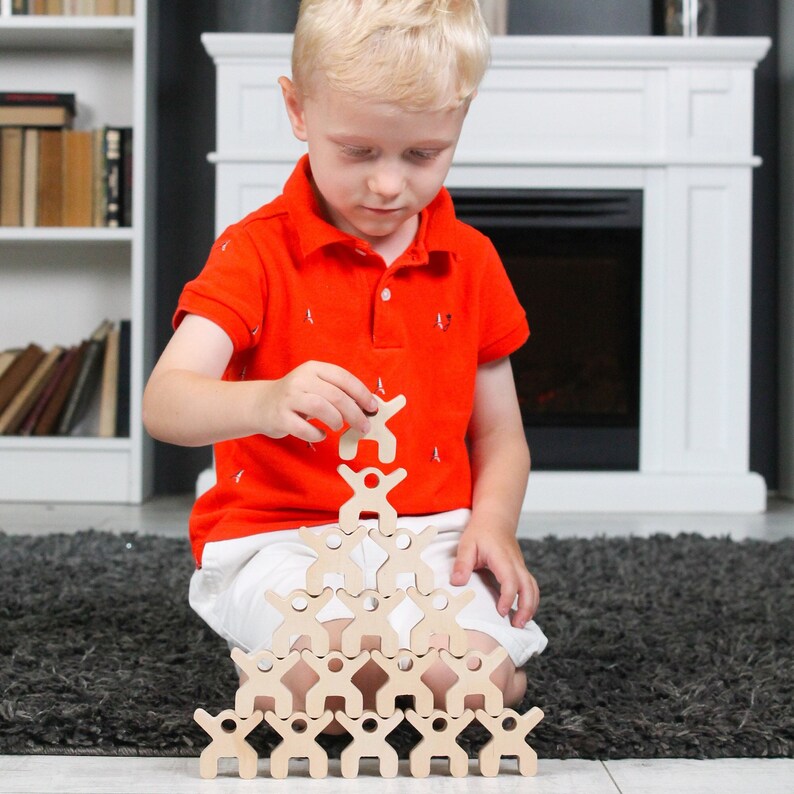 Balance Stack Game Child Toy, Logical Sensory Activity Toys, 3D Wooden ...