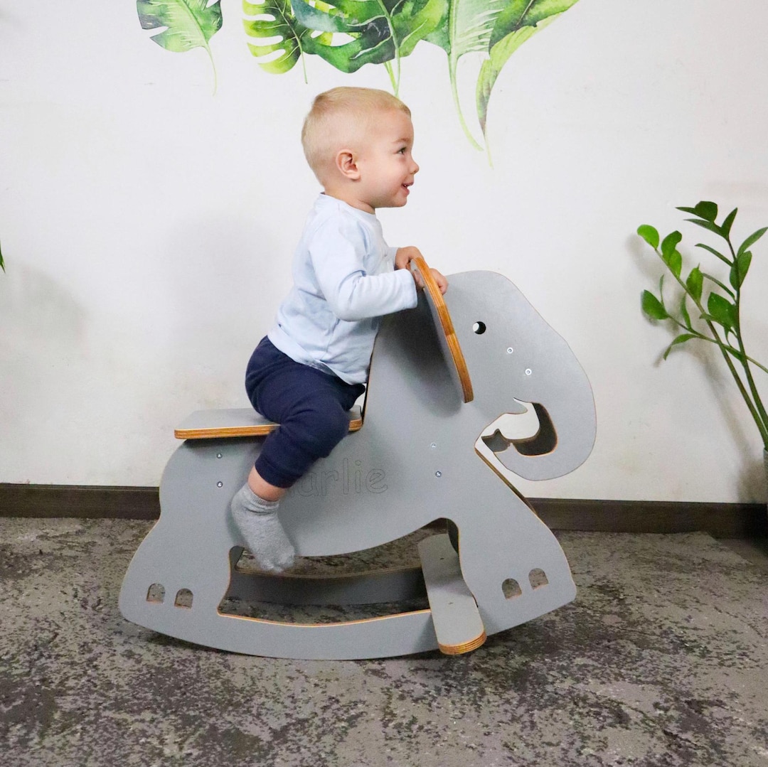 Swing Toy Wooden Elephant Custom Plywood Seat Swing Toy Montessori ...