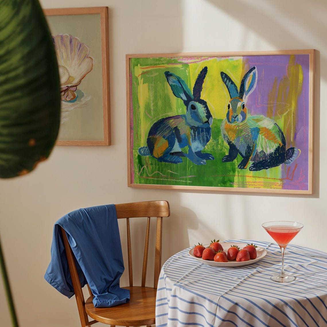 Matisse Style Rabbit Poster & Dopamine Print for Maximalist Wall Art ...
