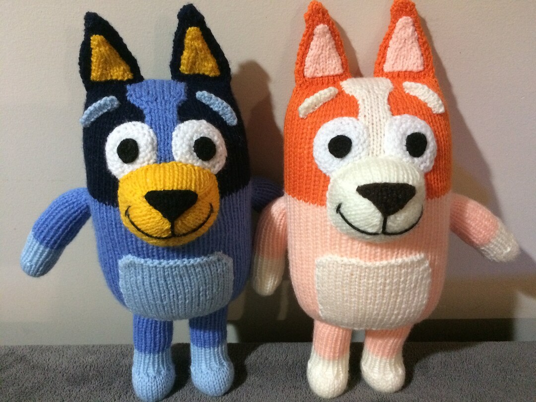 Heeler Bluey and Bingo Plush Toys PDF Knitting Pattern PDF FILE ...