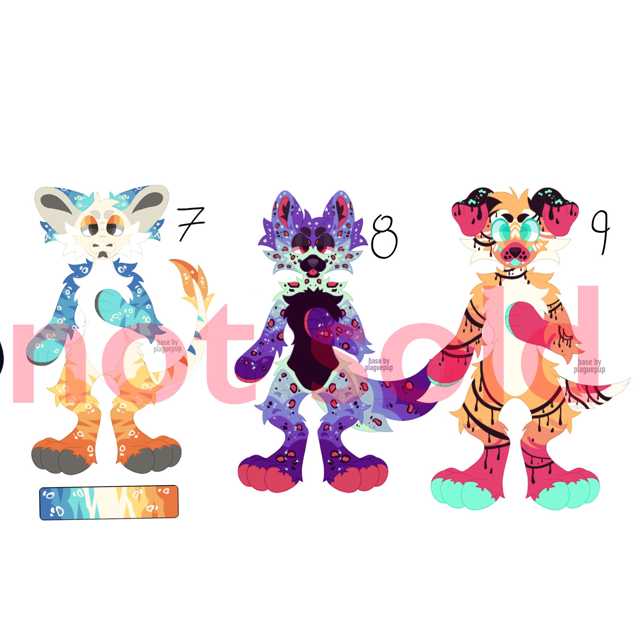 Multi-species Anthro Furry Adoptables - Etsy