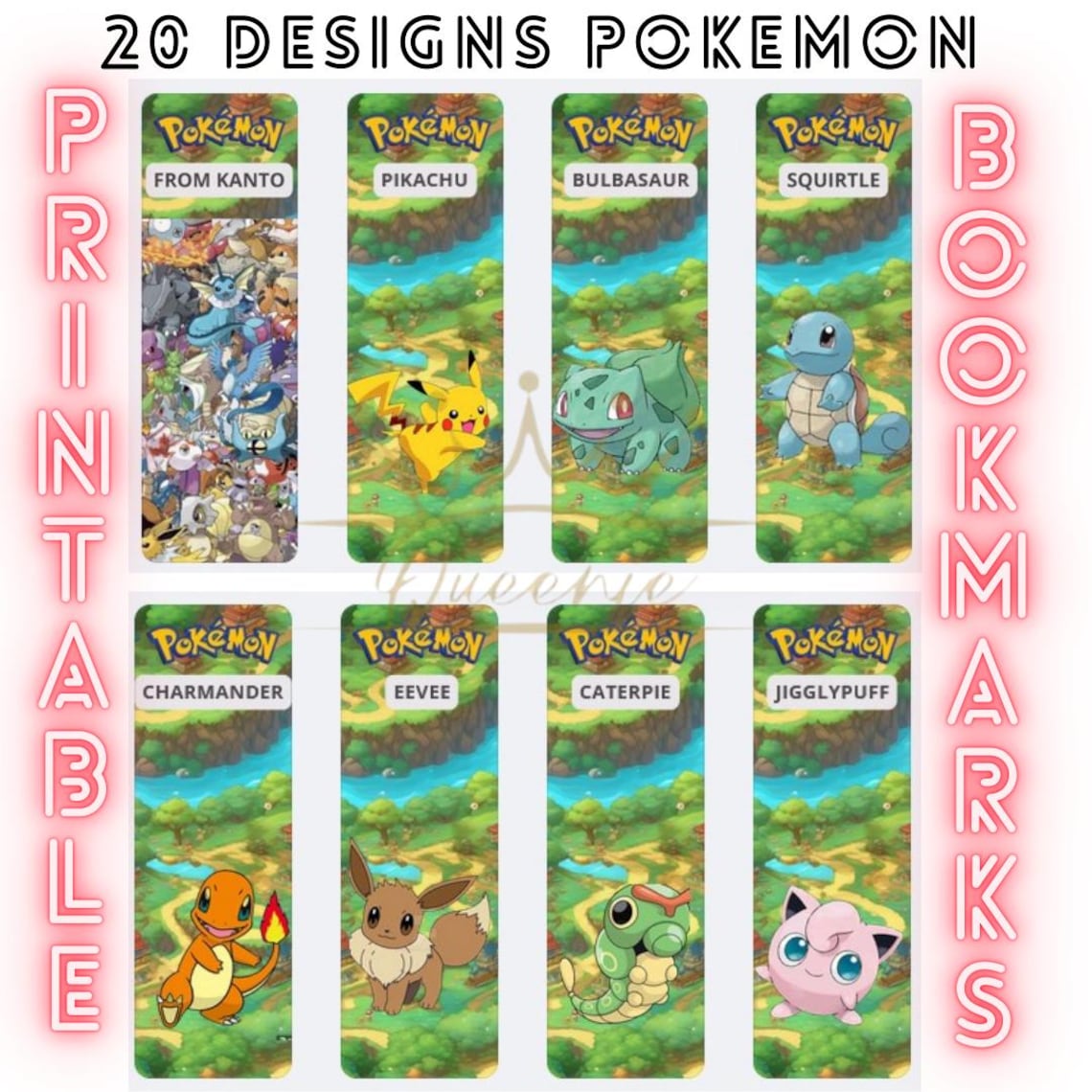 Printable Pokémon Series Bookmarks I Digital Pokémon Bookmarks I ...