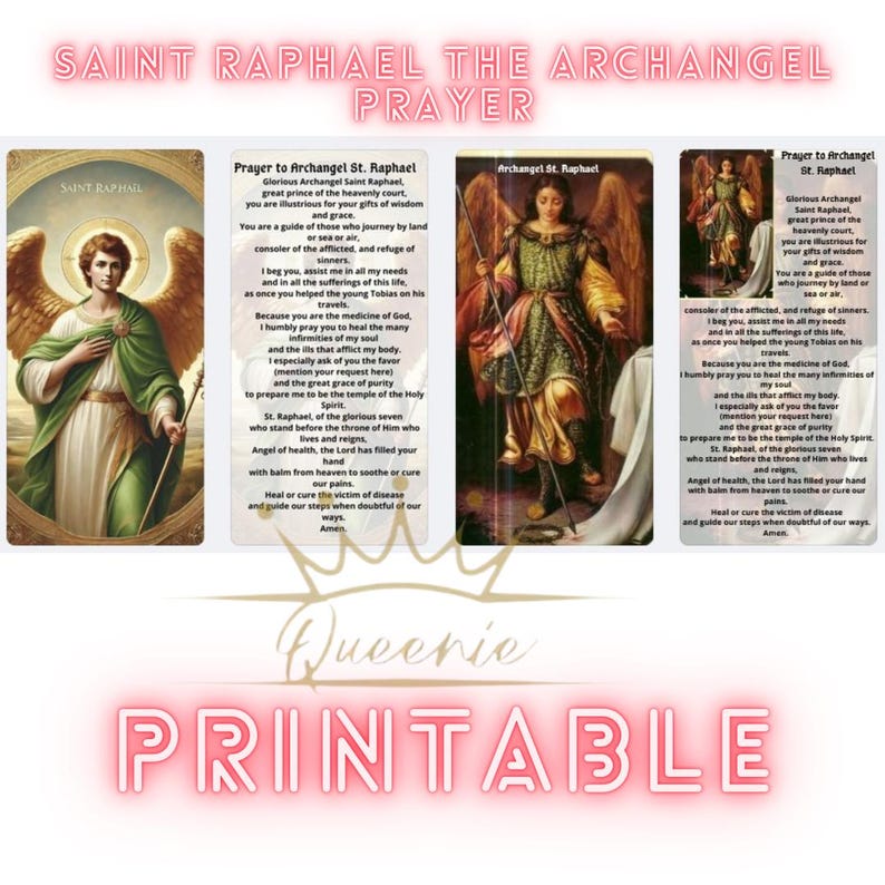 Printable Prayer to Saint Raphael the Archangel I Downloadable Saint ...