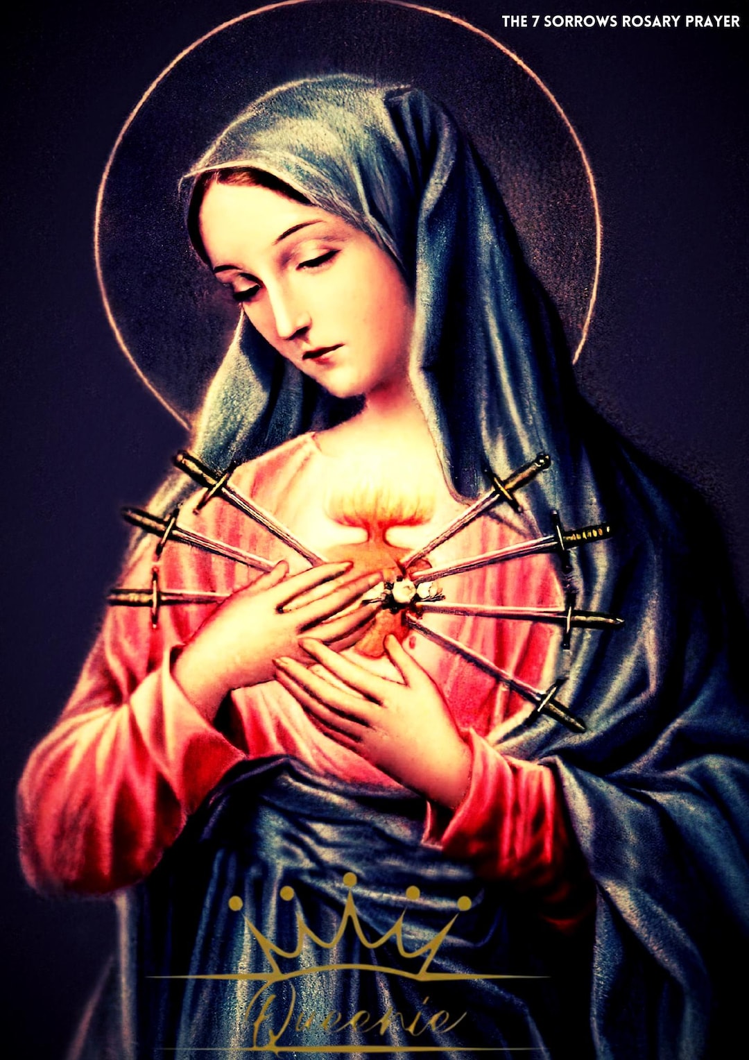 Sorrowful Heart of Mary Prayer I Printable Prayer of 7 Sorrows Rosary I ...