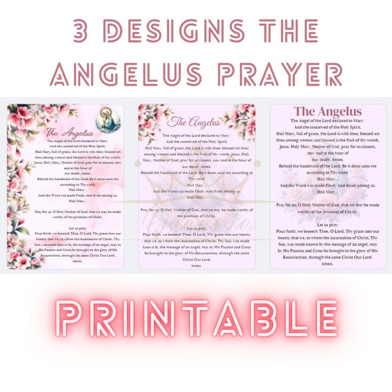 Printable the Angelus Prayer I Downloadable the Angelus Prayer I ...
