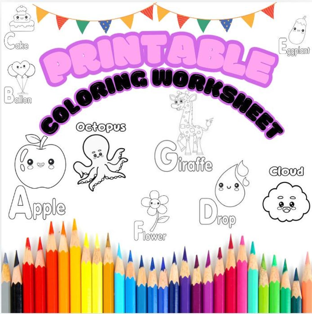 Digital Alphabet Worksheets Printable Coloring I Kids Worksheets I ...