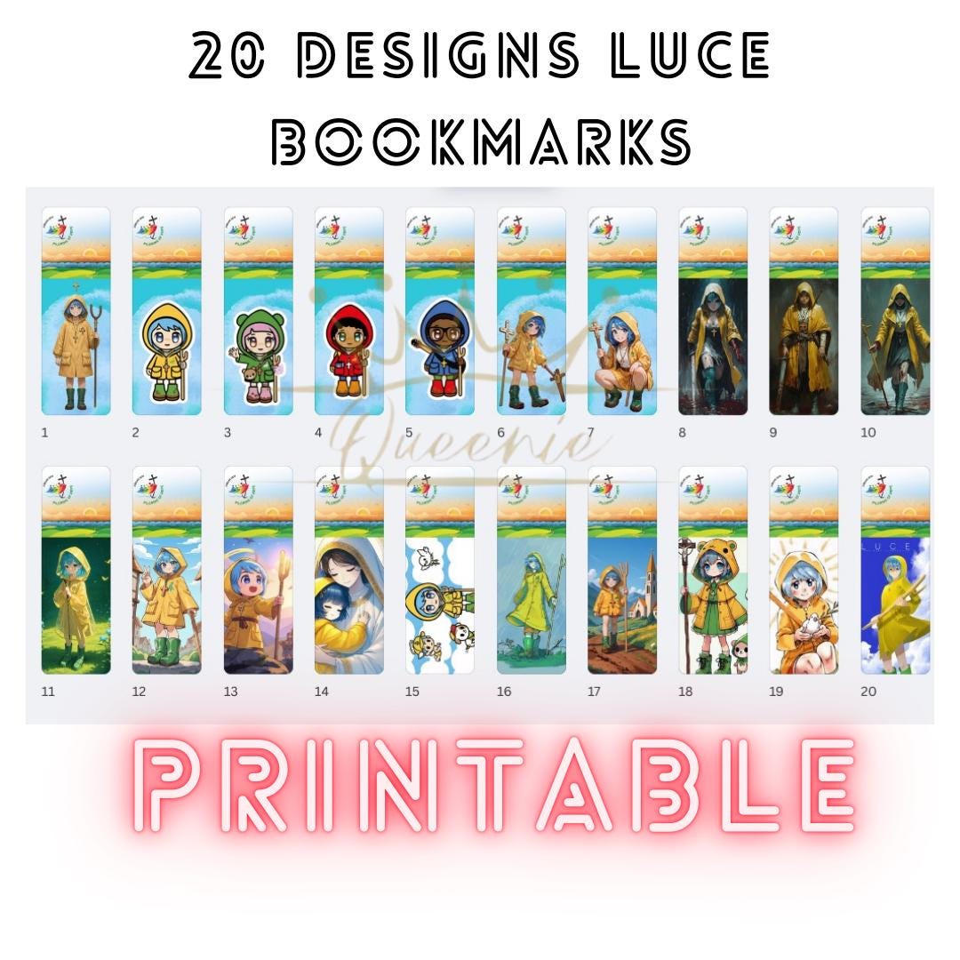 Luce Mascot Bookmarks: Catholic Church Jubilee 2025 (PDF) - Etsy