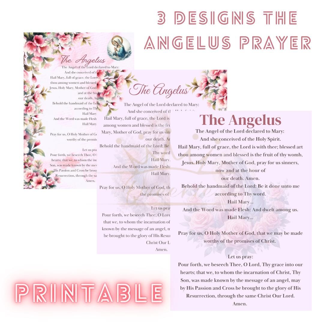 Printable the Angelus Prayer I Downloadable the Angelus Prayer I ...
