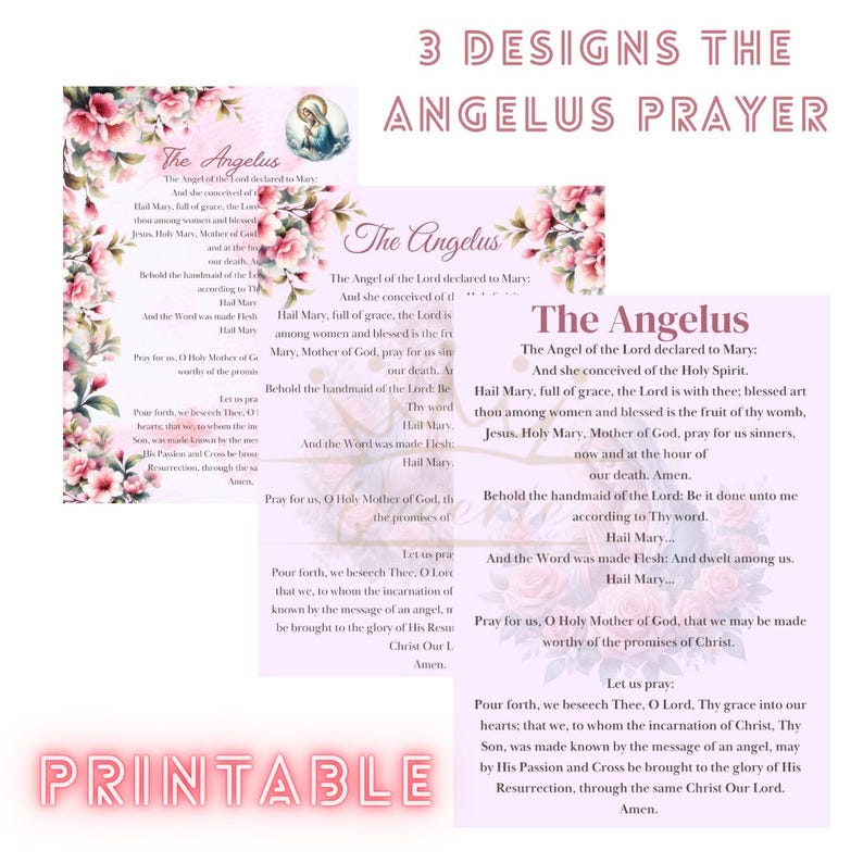 Printable the Angelus Prayer I Downloadable the Angelus Prayer I ...
