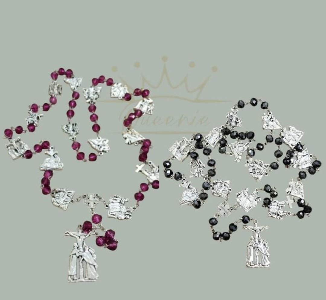 Handmade Stations of the Cross Rosary I Way of the Cross Rosary I ...
