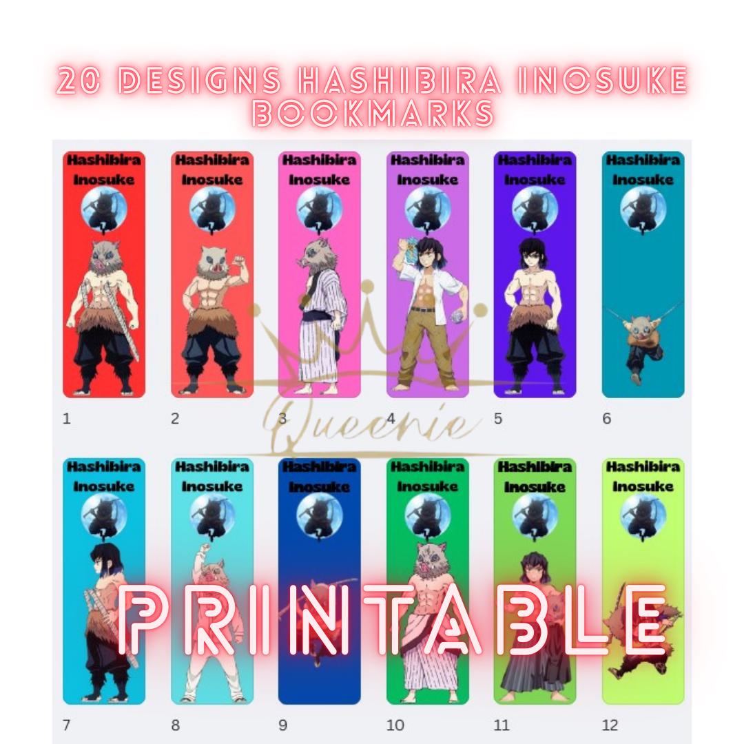 Printable Hashibira Inosuke Demon Slayer Bookmark I Digital Hashibira ...
