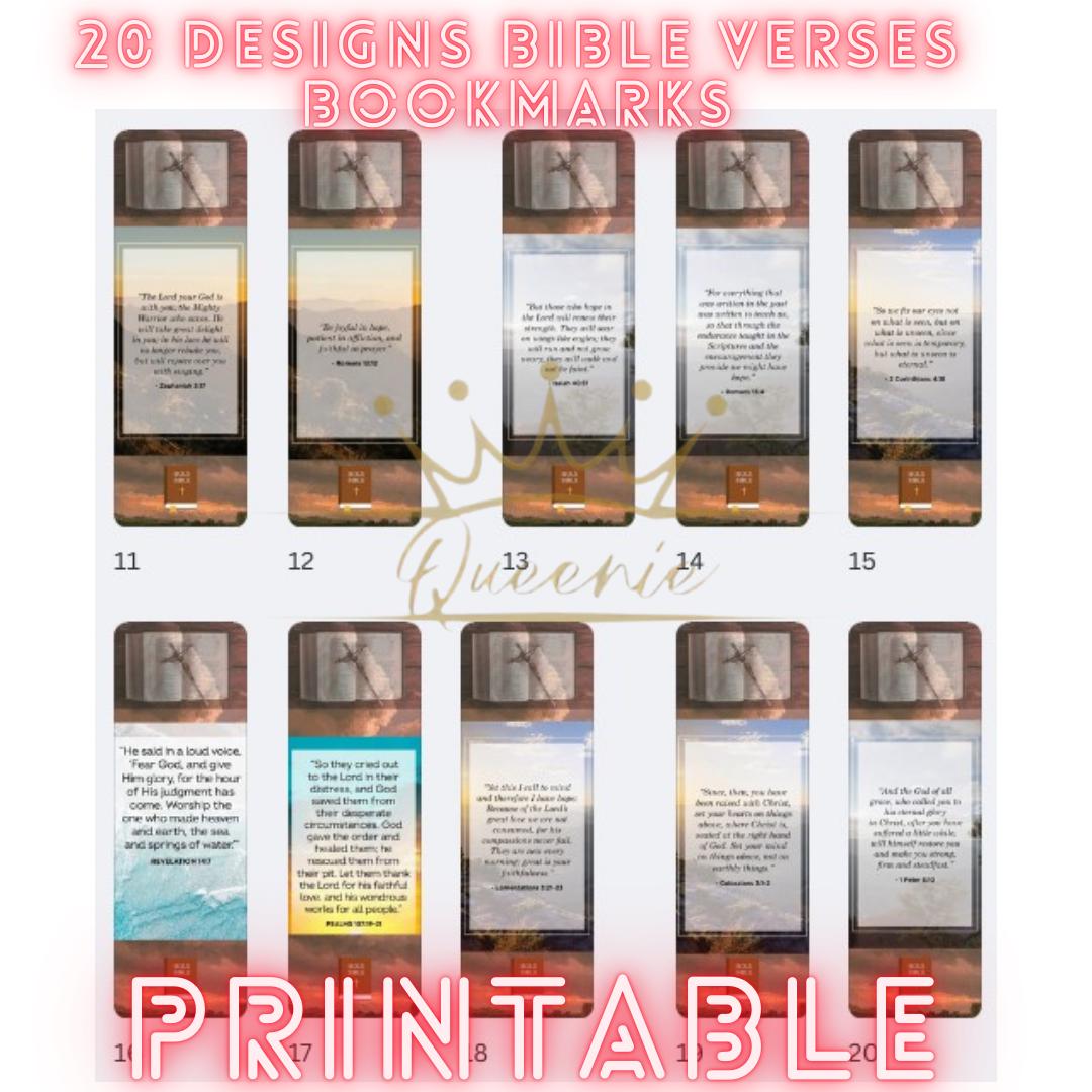Printable Bible Verses About Hope Bookmarks I Downloadable Holy Bible ...