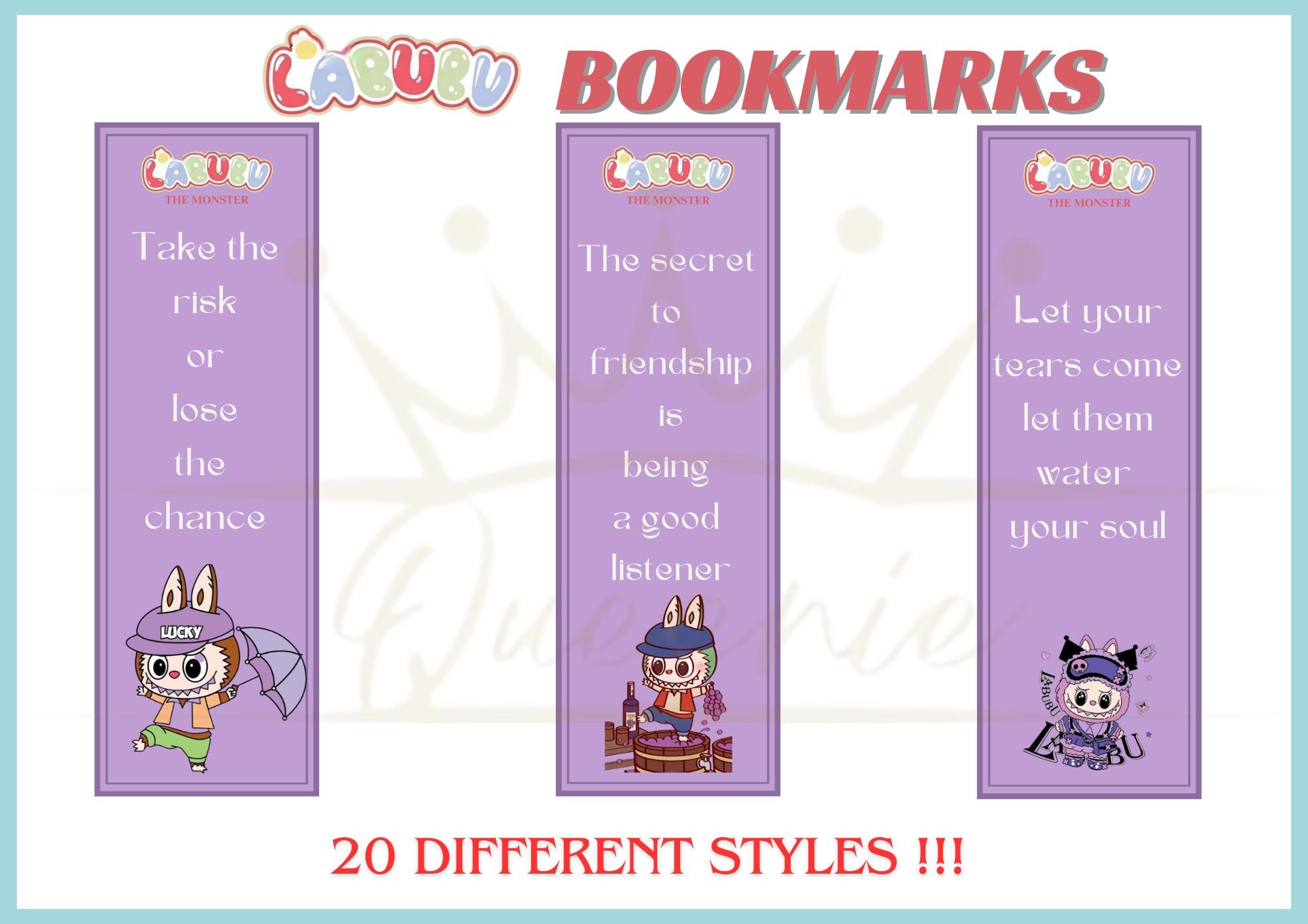 Printable Labubu Bookmark I Digital Labubu Bookmark I Downloadable ...