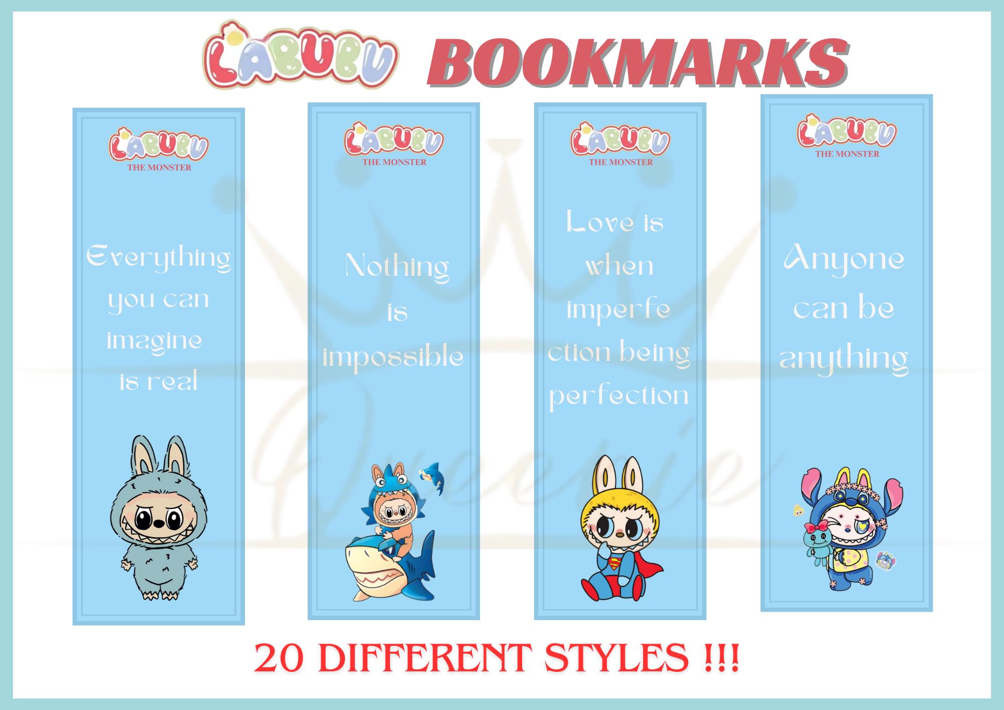 Printable Labubu Bookmark I Digital Labubu Bookmark I Downloadable ...